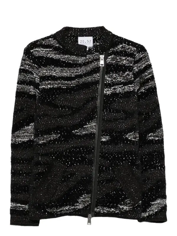 NEERA 20.52 Metallic Knit Jacket - Black