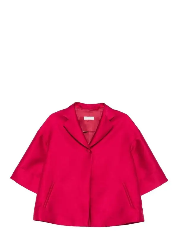 NINA 14.7 Shantung Jacket - Red