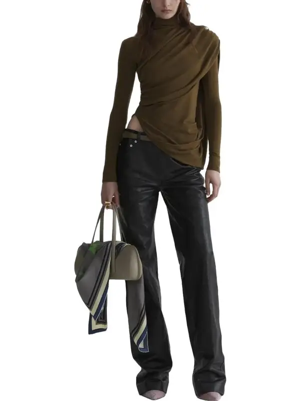 MUGLER Cascade Sleeves Top - Green