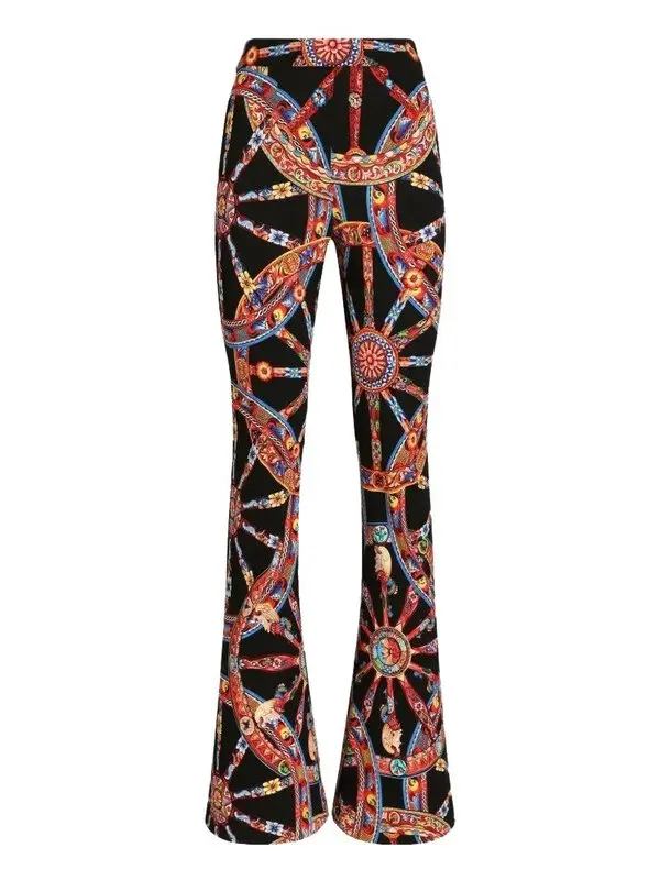 Dolce & Gabbana Carretto Print Trousers - Black