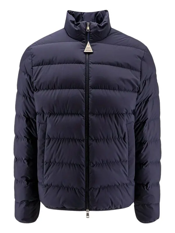 Moncler Baudinet Down Jacket With Iconic Patch - Blue
