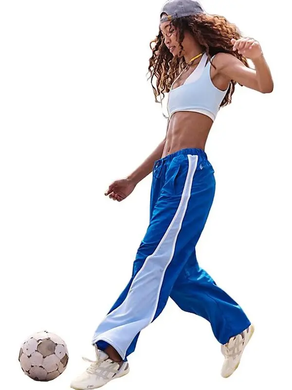 Free People Retro Rider Fleece-paneled Pants - Powerline Combo