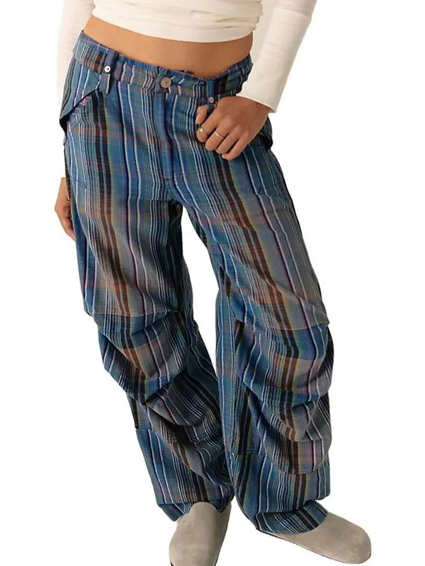 Free People We The Free South Cape Trousers - Blue Combo