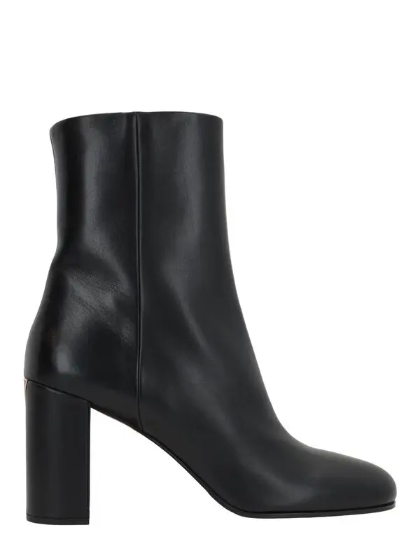 Prada Triangle-logo High-heeled Boots - Black