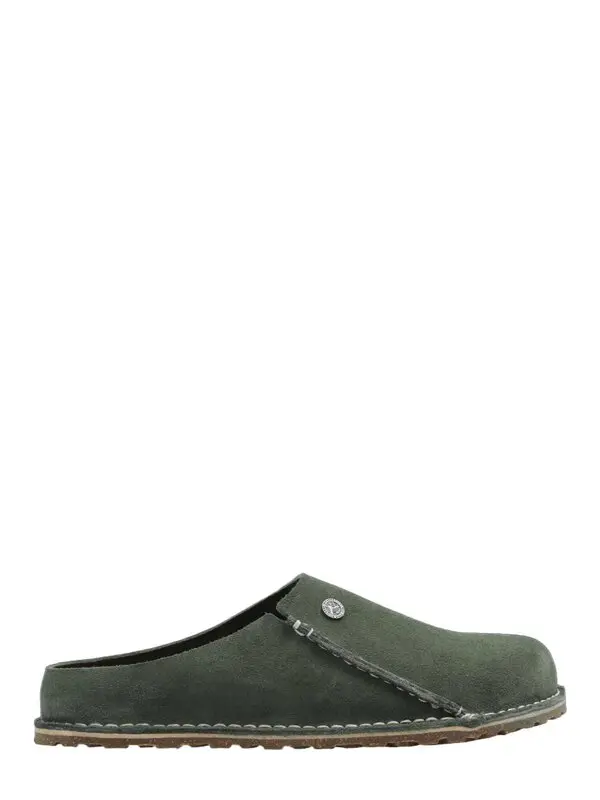 BIRKENSTOCK Zermatt Premium Suede Slippers - Green