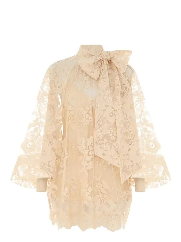 Zimmermann Lace Shirt - Light Tea