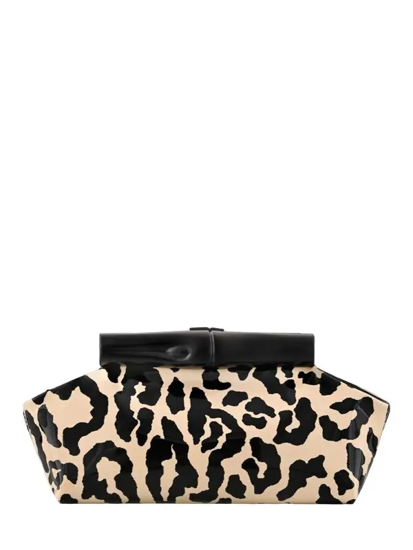 Longchamp Le Roseau S Pouch - Black/beige