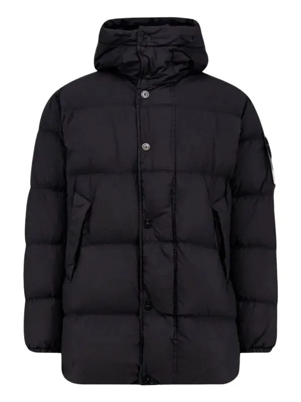 Stone Island Long-sleeve Hooded Padded Jacket - Black