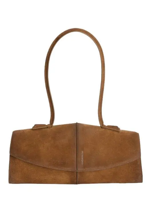 JIL SANDER Linea Shoulder Bag - Walnut Color