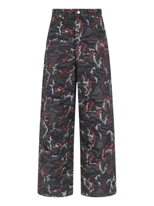 PDFCHANNEL Pdf Abstract Print Wide-leg Pants - Multi-color