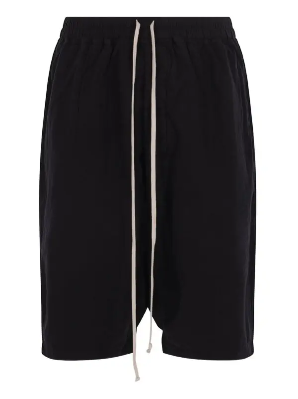 Rick Owens Cotton Flannel Low-crotch Shorts - Black