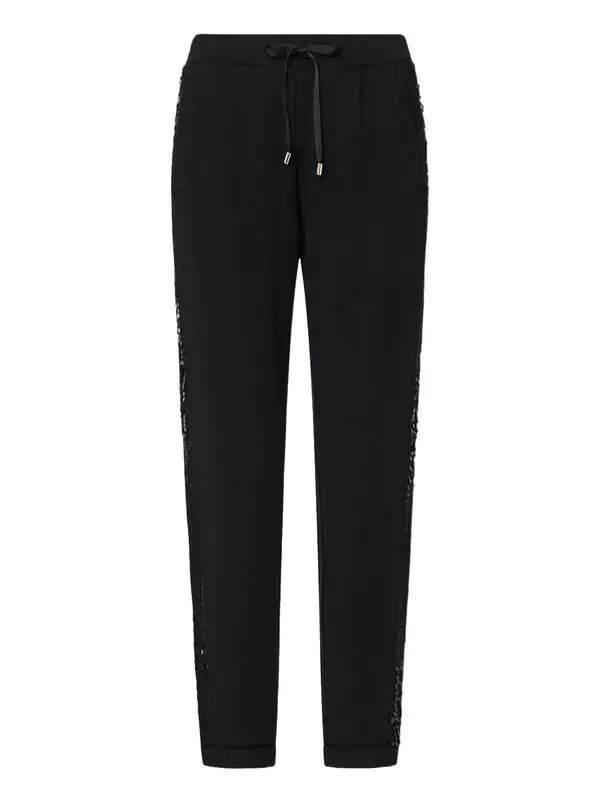 Liu Jo Sequin Trim Joggers - Black