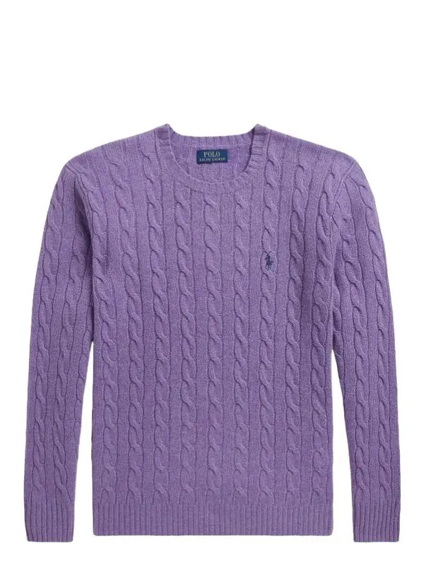 Polo Ralph Lauren Long-sleeve Cable-knit Pullover - Purple
