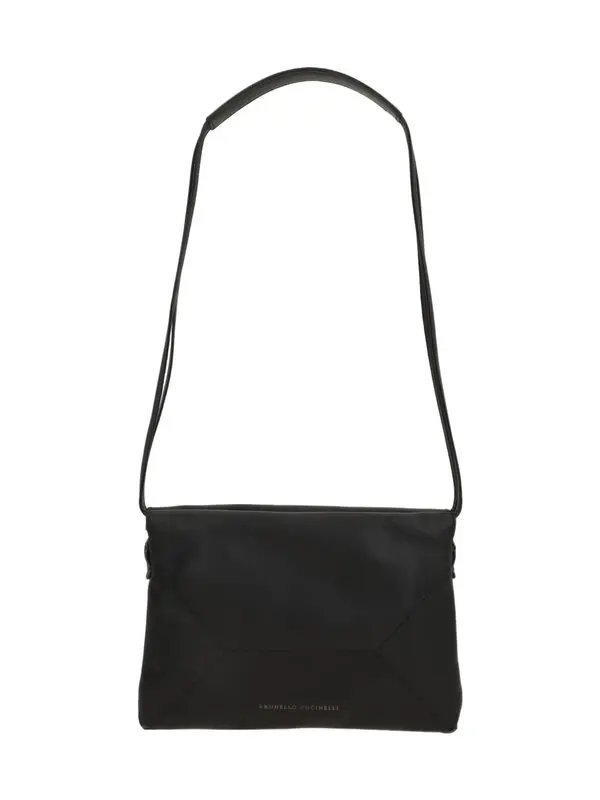 Brunello Cucinelli Logo Stamp Tote Bag - Black