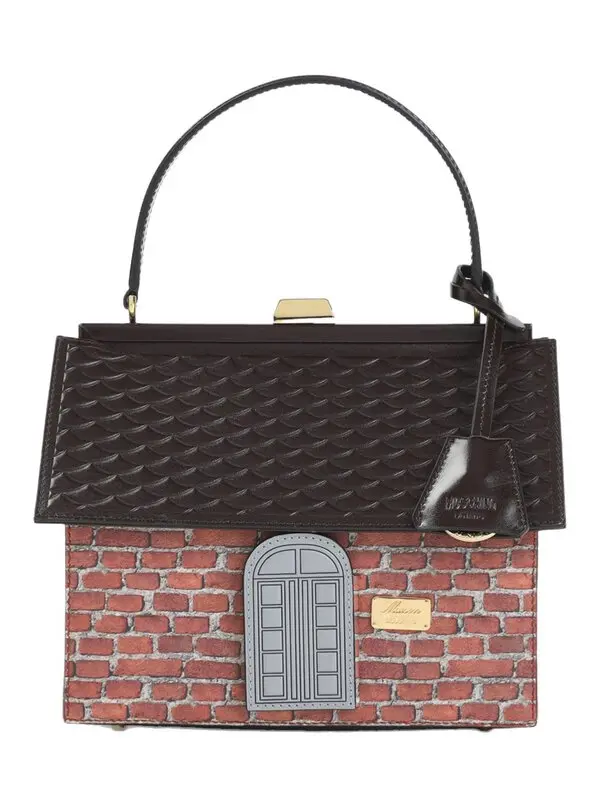Moschino Brick-print House-shaped Tote Bag - Multiple Colors