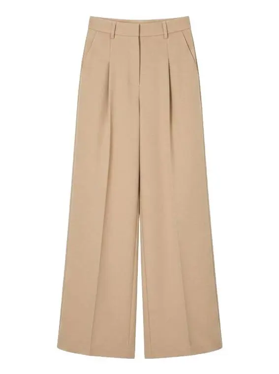 Celine Wide-leg Casual Trousers - Nude
