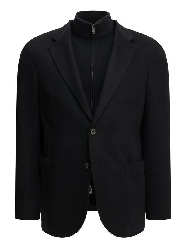 Zegna Navy Oasi Cashmere Jacket - Blue