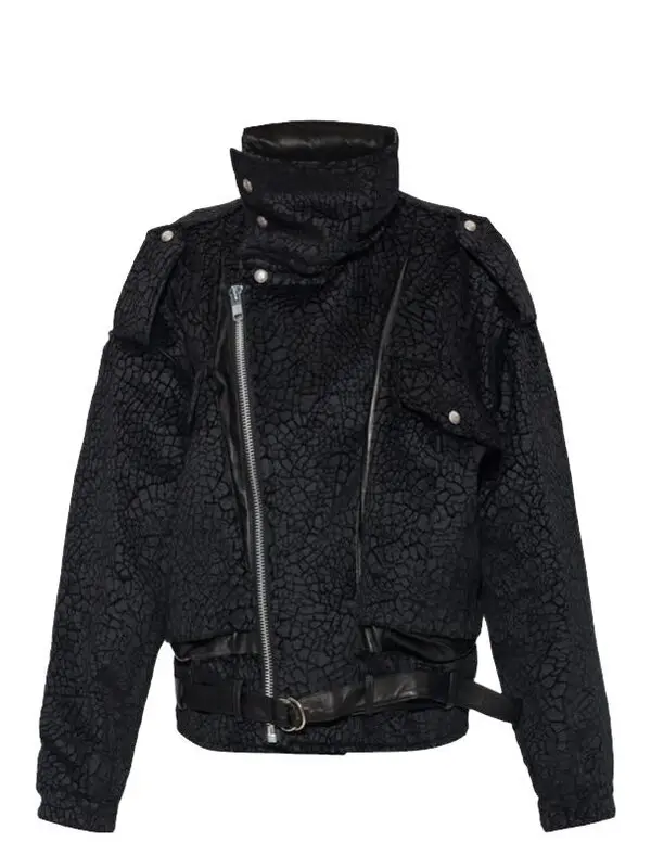 R13 Textured Long-sleeved Casual Jacket - Black