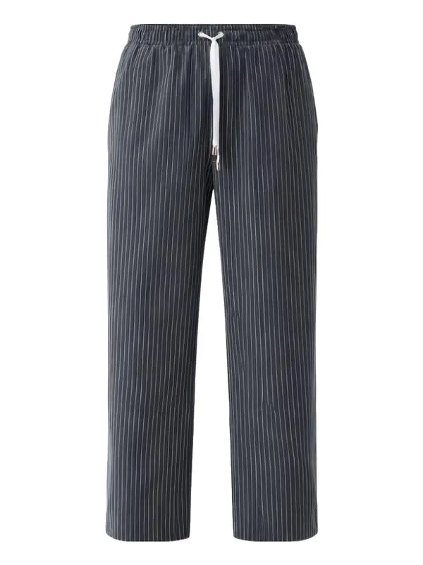 Liu Jo Pinstriped Trousers With Side Pockets - Grey