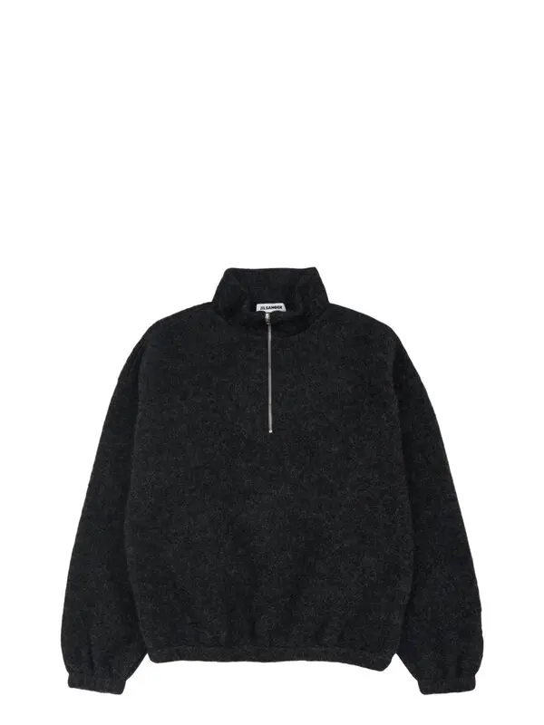 JIL SANDER Half-zip Sweatshirt - Black
