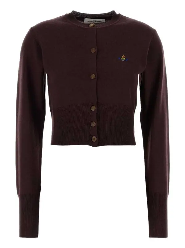 VIVIENNE WESTWOOD Bea Cropped Cardigan - Black