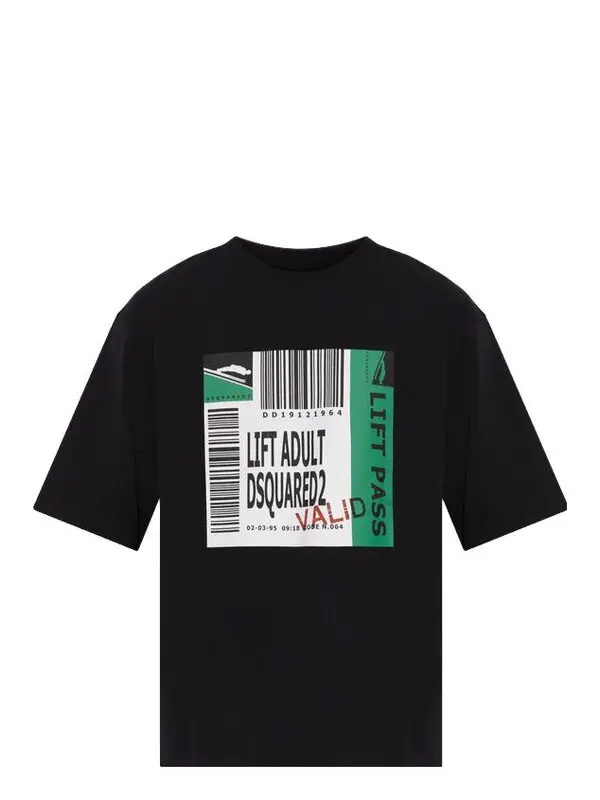 Dsquared2 Graphic-print Loose-fit T-shirt - Black