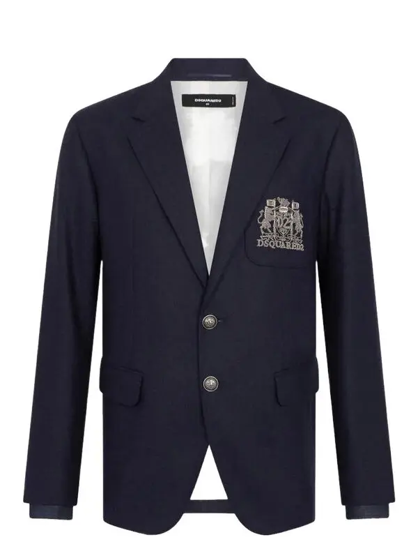 Dsquared2 College Relaxed-shoulder Jacket - Blue