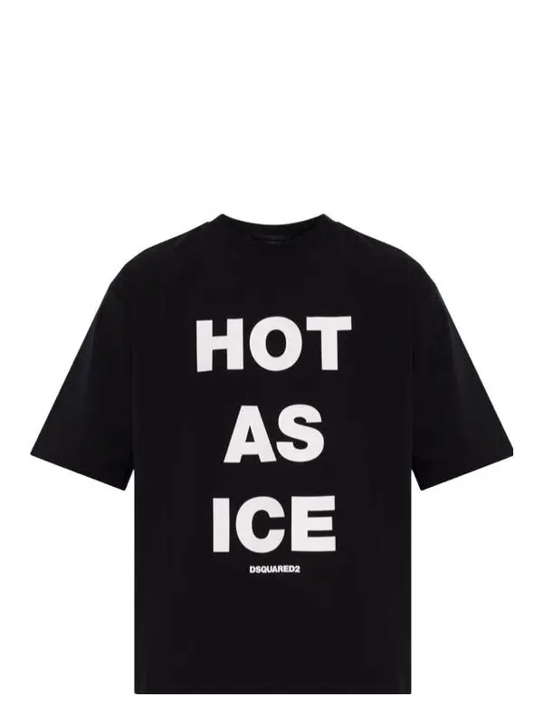 Dsquared2 Slogan-print Loose-fit T-shirt - Black