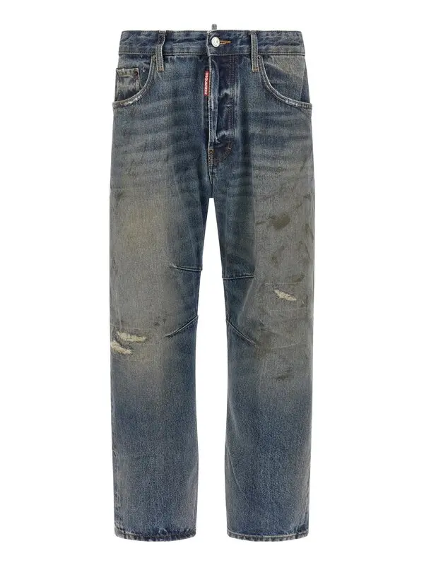Dsquared2 Kawaii Distressed Relaxed Jeans - Blue