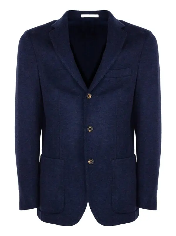 Eleventy Single-breasted Patch Pocket Blazer - Black