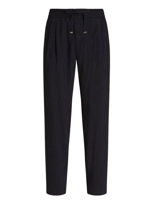 Dolce & Gabbana Pinstriped Jogging Trousers - Black