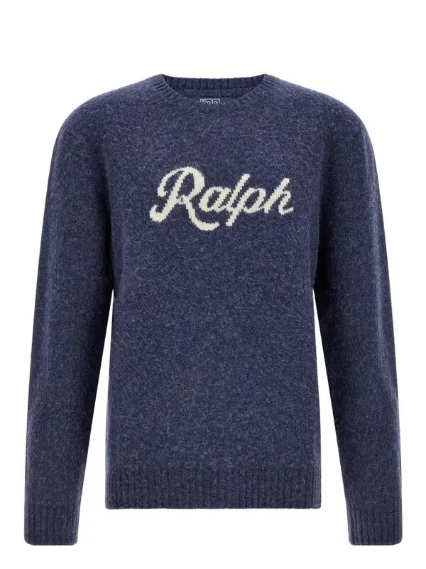 Polo Ralph Lauren Logo-intarsia Crew-neck Sweater - Blue