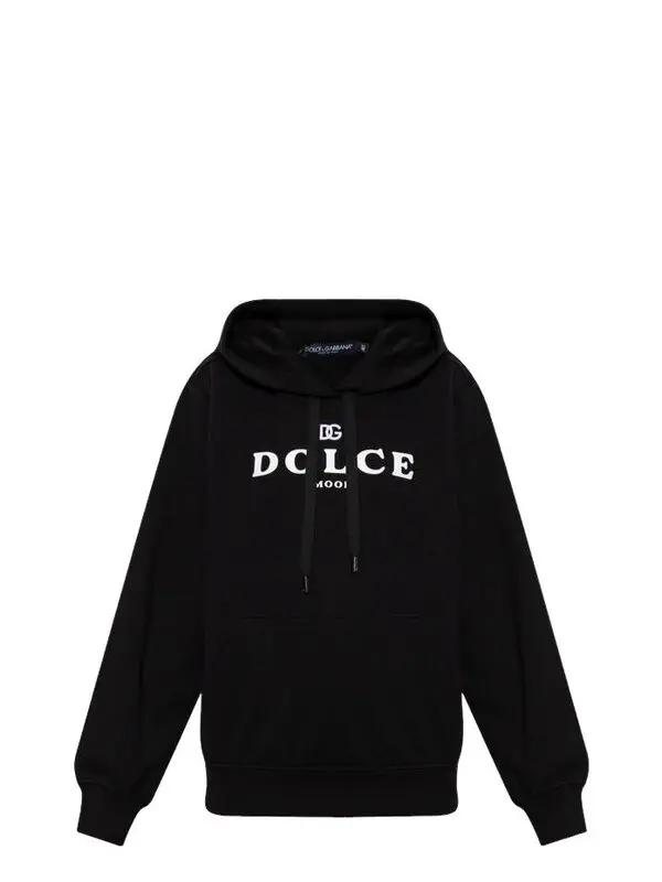 Dolce & Gabbana Dolce Gabbana Long-sleeved Hooded Sweatshirt - Black