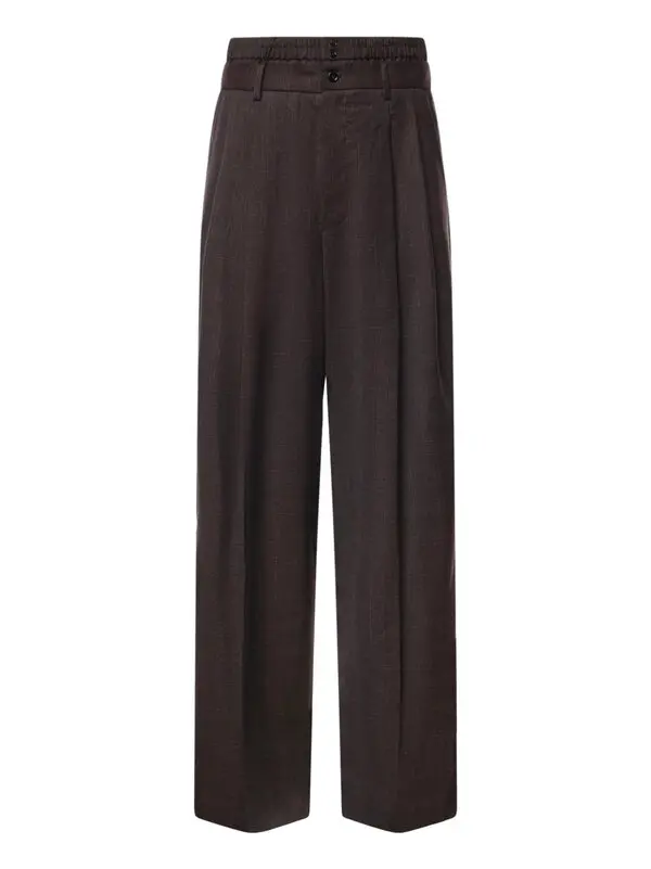 Dolce & Gabbana Pleated Wide-leg Trousers - Black
