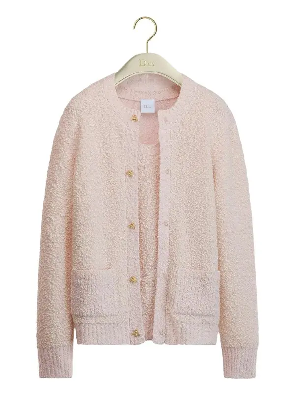 Dior Ribbed-knit Wool Two-piece Set - Pink