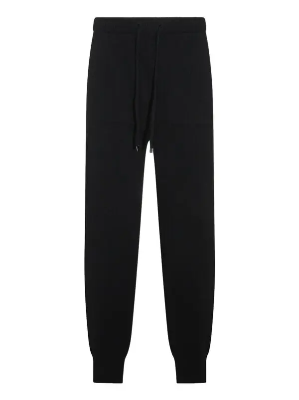 Antonelli Firenze Ribbed Knit Trousers - Black