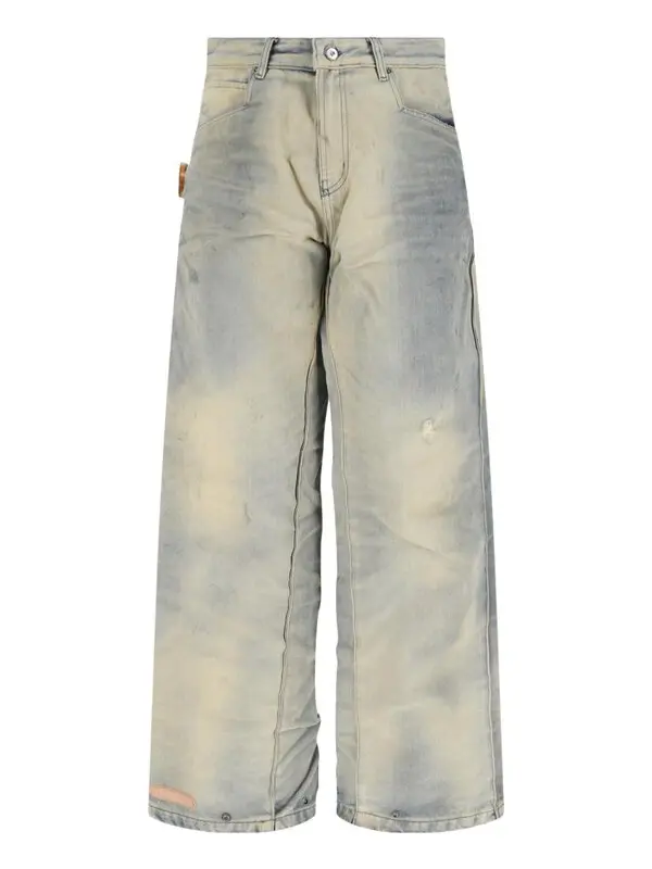 PDFCHANNEL Pdf Wide-leg Jeans - Washed Light Blue
