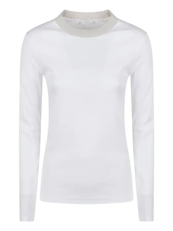 Peserico Long-sleeved Crewneck Jumper - White