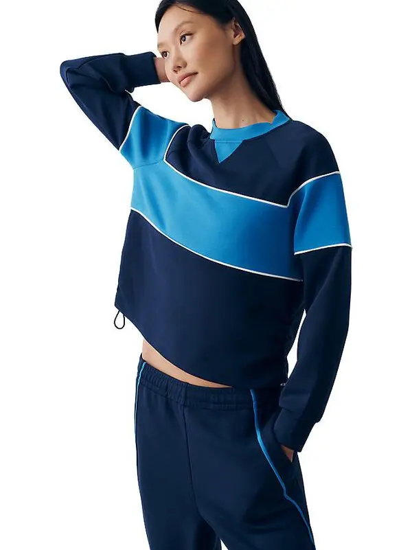 Bernardo Cinched Sweatshirt - Dark Blue