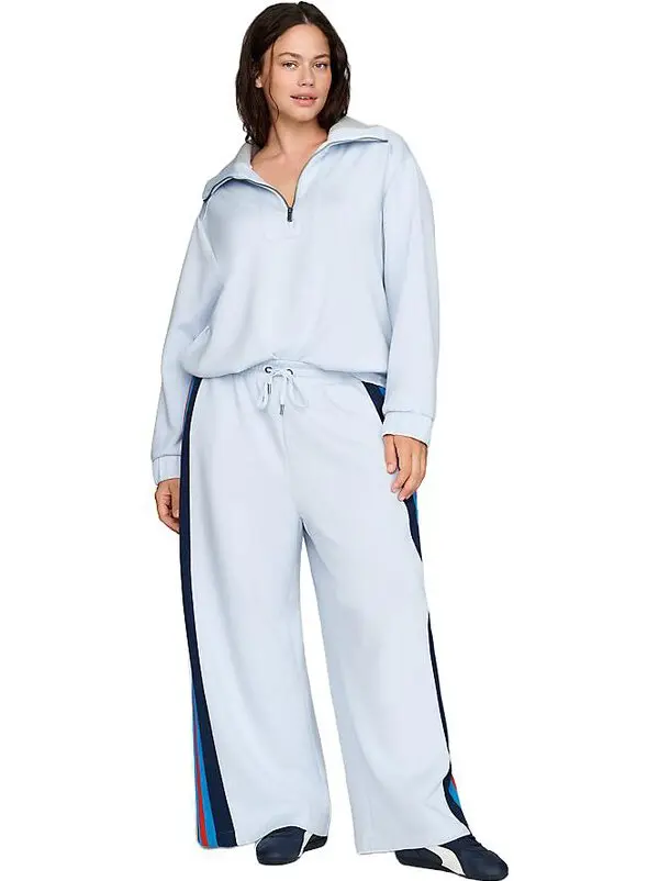 Bernardo Zip-up Track Pants - Light Blue