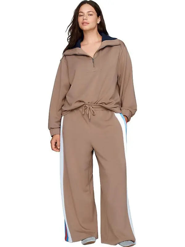 Bernardo Zip-up Track Pants - Taupe