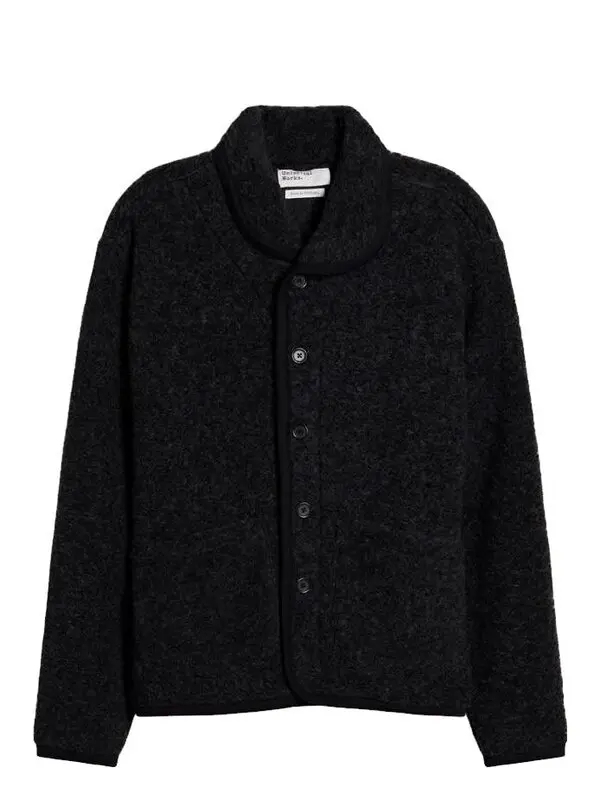 Universal Works Bouclet Fleece Lancaster Jacket - Charcoal