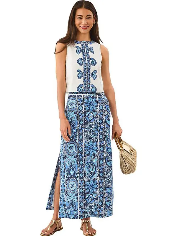Lilly Pulitzer® Sanders High Rise Maxi Skirt - Navy