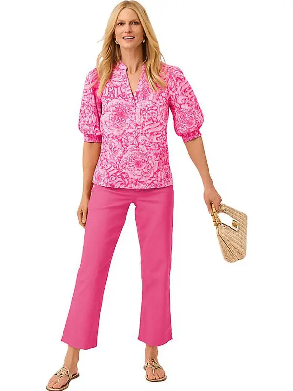 Lilly Pulitzer® Lindessa High Rise Crop Jean - Pink