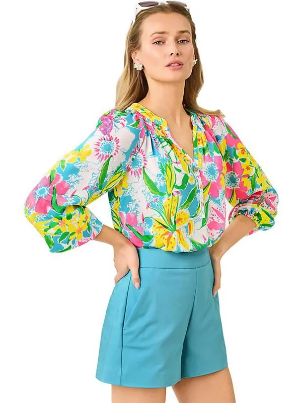 Lilly Pulitzer® Elsa Silk Top - Multi Lovely Lilly