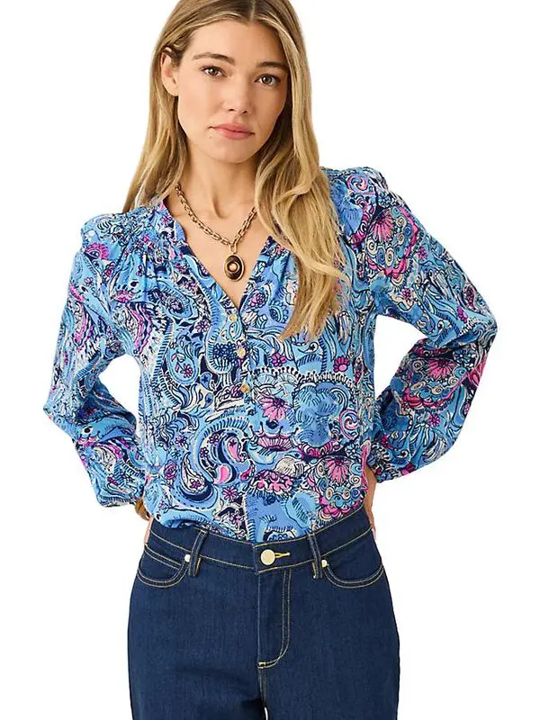 Lilly Pulitzer® Elsa Silk Top - Multicolor