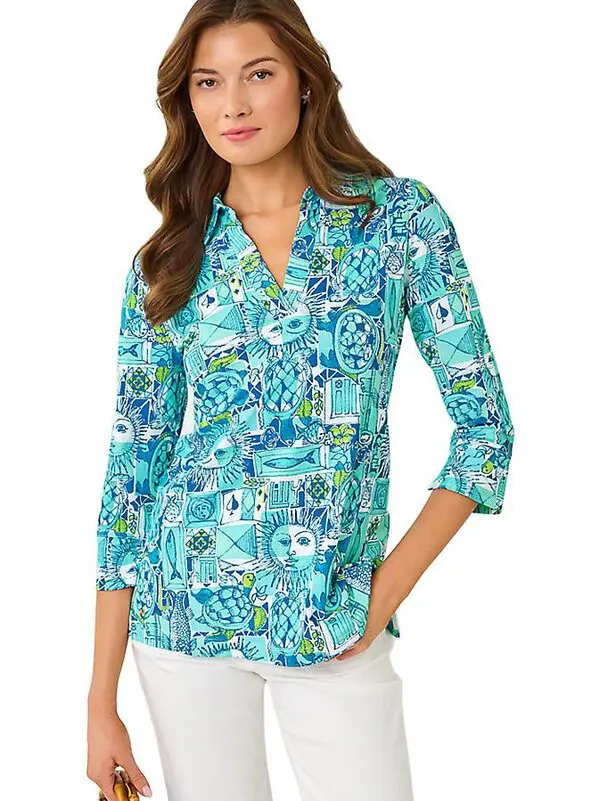 Lilly Pulitzer® Upf 50+ Mandi 3/4 Sleeve Tunic - Mint