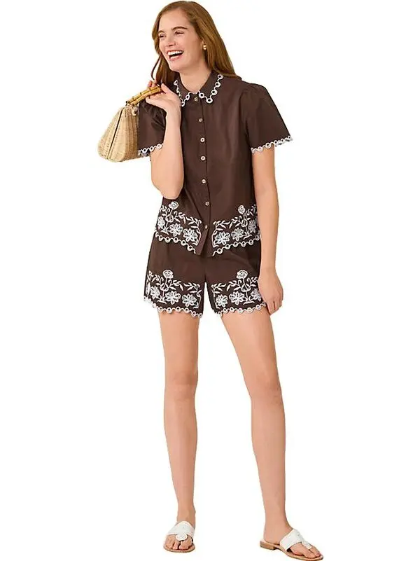 Lilly Pulitzer® Kilah Eyelet High Rise Short - Coco Beach