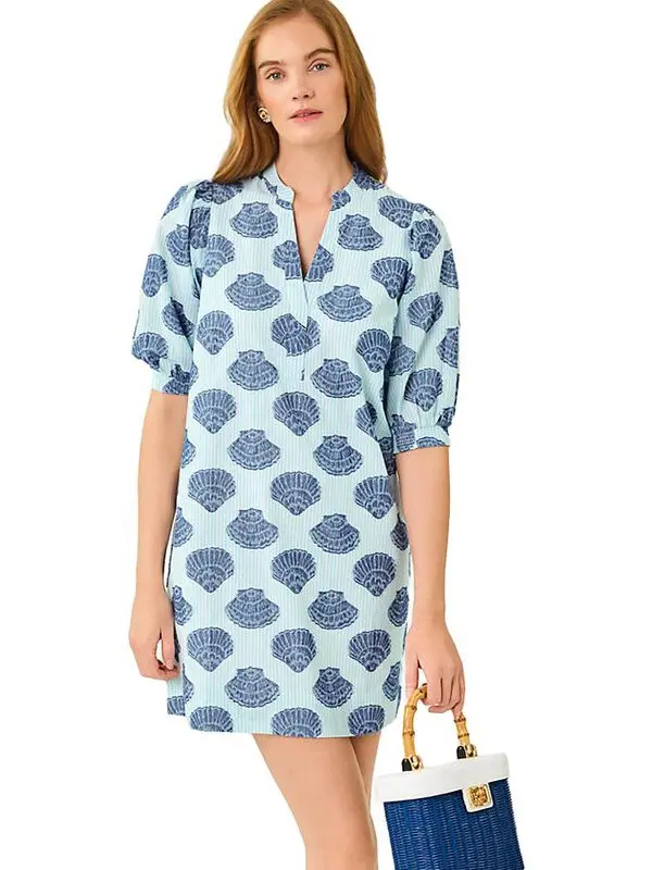 Lilly Pulitzer® Mialeigh Elbow Sleeve Dress - Blue