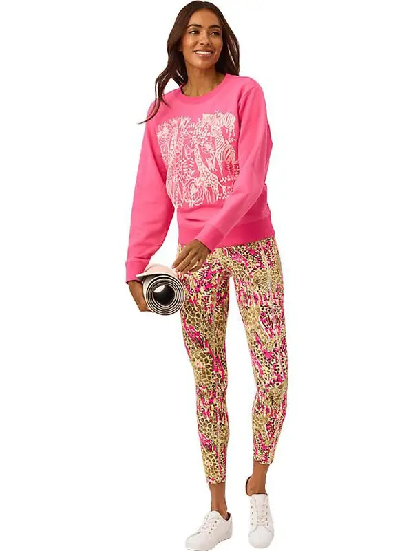 Lilly Pulitzer® Upf 50+ Luxletic 25" Endurance High Rise Midi Legging In Relaxed Fit - Pink